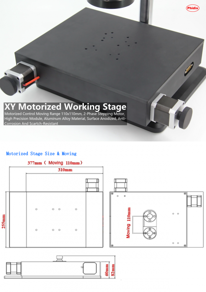 XY Motorized Measuring Microscope, Mono Zoom Body 3D Full Auto Stereo ...